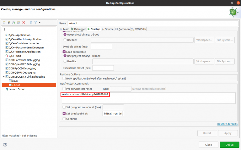 How to debug u-boot - NetSoM